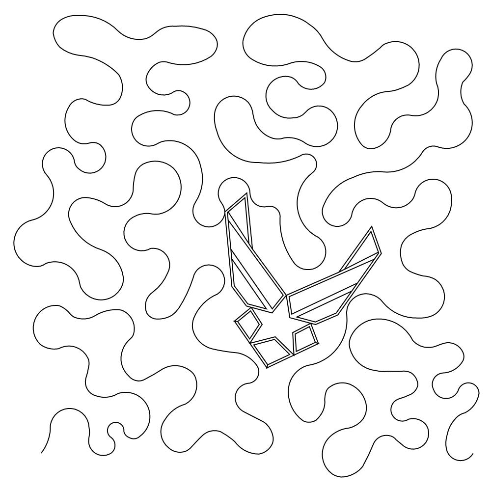 airforce meandering e2e 002 - Edge to Edge Quilting Patterns